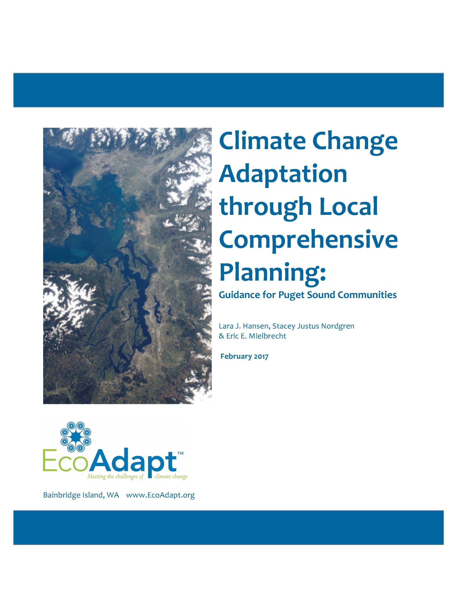 Adaptation Through Local Comprehensive Planning: Guidance for Puget ...