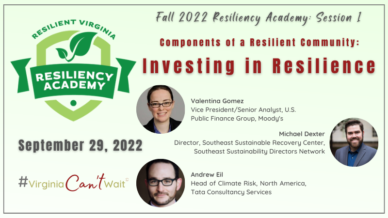 Investing in Resilience: Fall 2022 Resiliency Academy Session 1 ...